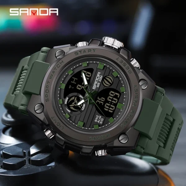 Reloj análogo/digital SANDA 739 VERDE | quantum